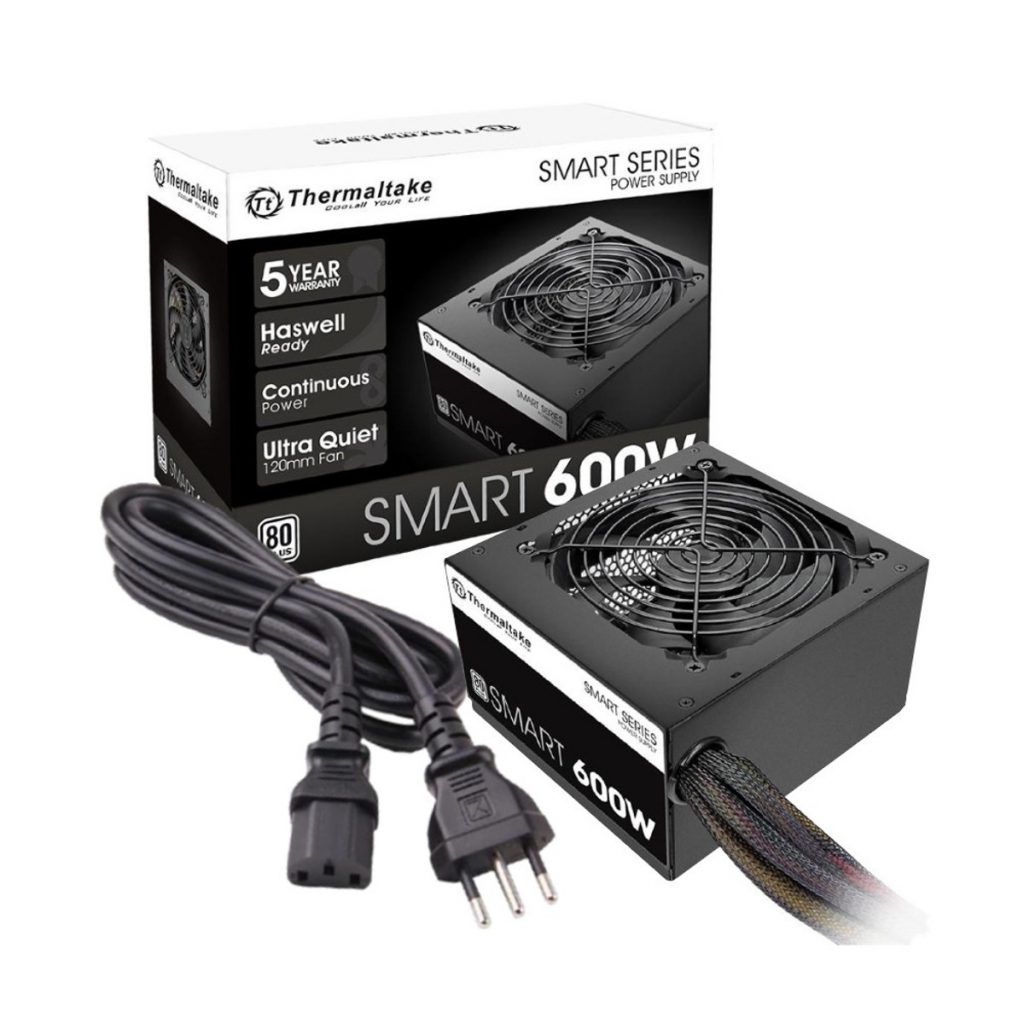 Fuente de Poder 600W Thermaltake Smart 80+ Plus Certificada PFC – CNAVA