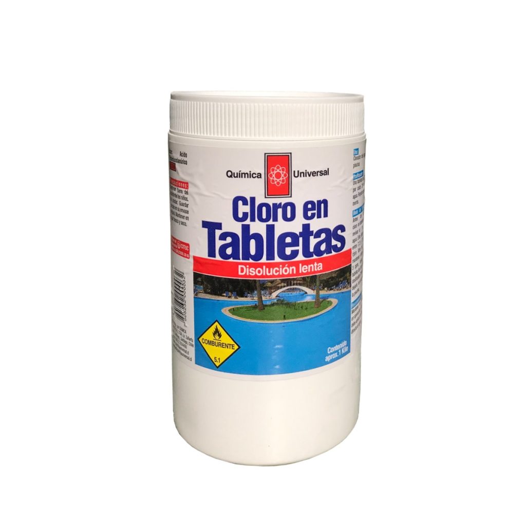 Cloro En Tabletas Para Piscinas, 1 Kilo, 5 Tabletas, Química Universal ...