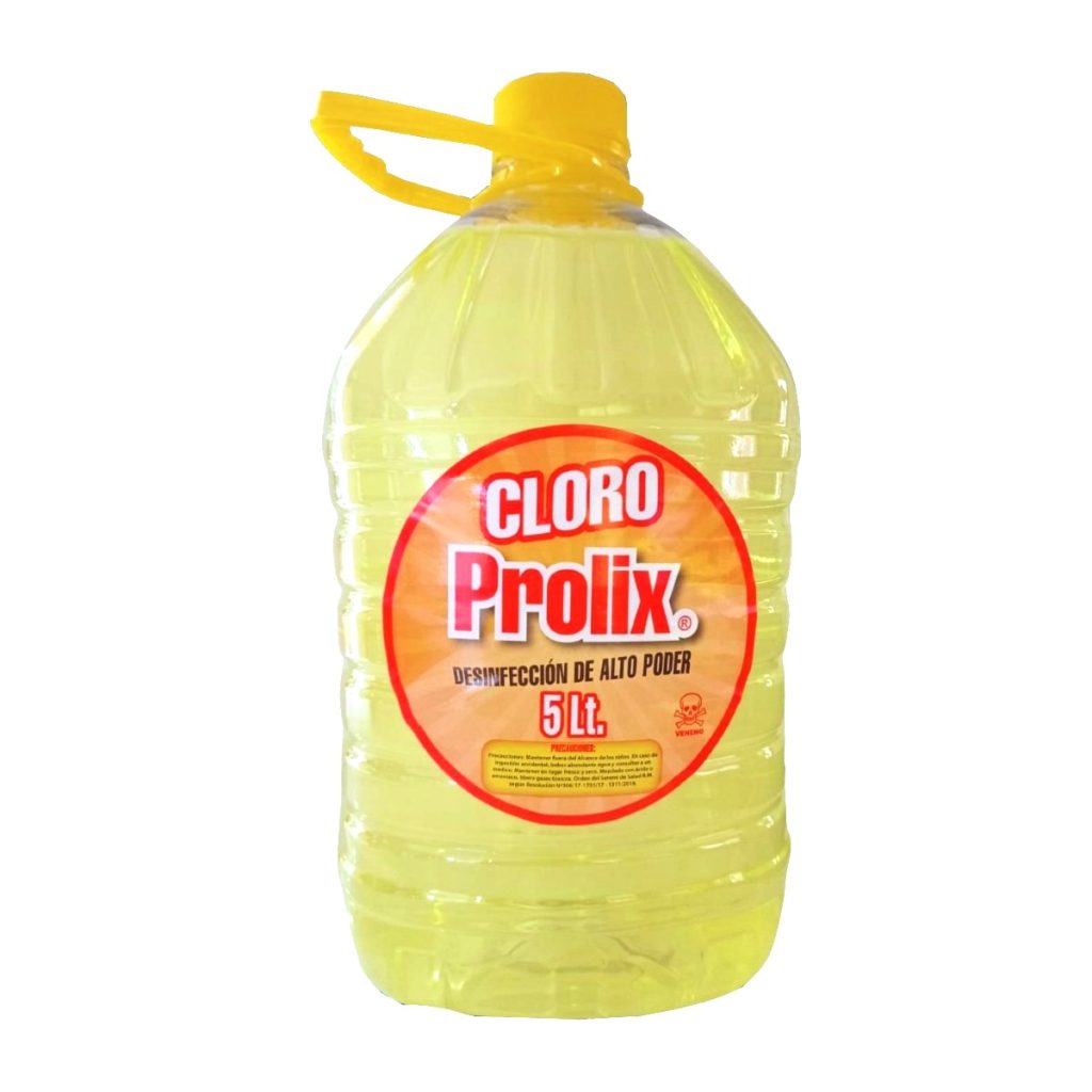 Cloro Prolix 5 Litros. Desinfección Alto Poder. – CNAVA