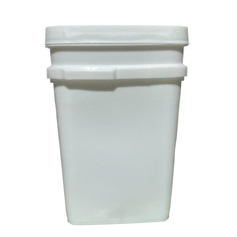 Balde Blanco 16 Litros Cuadrado, Con Tapa, Sin Mango, Sin Olor – CNAVA